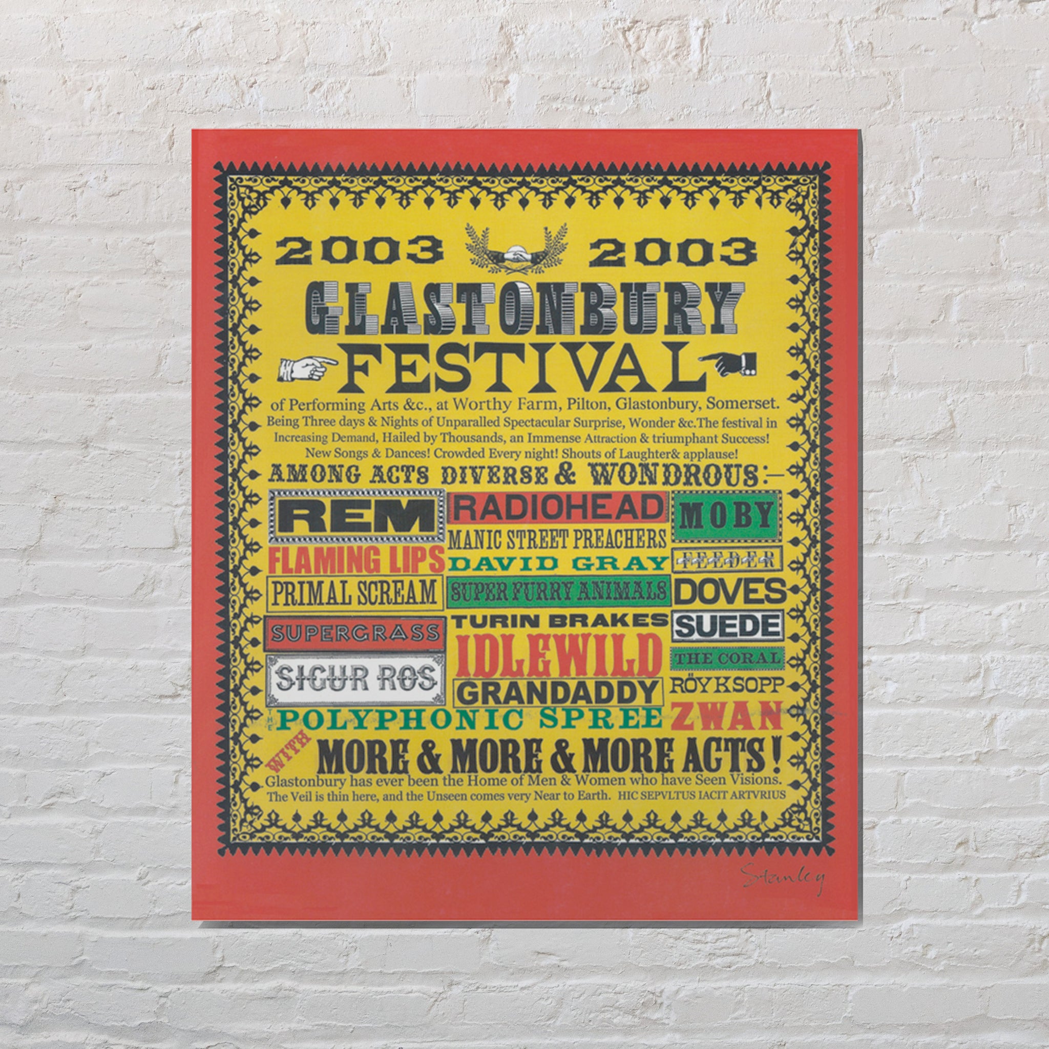 2003 POSTER | Glastonbury Festival