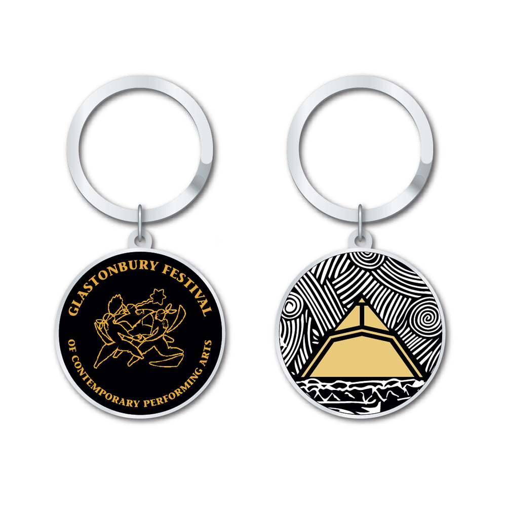CLASSIC GLASTONBURY LOGO KEYRING | Glastonbury Festival