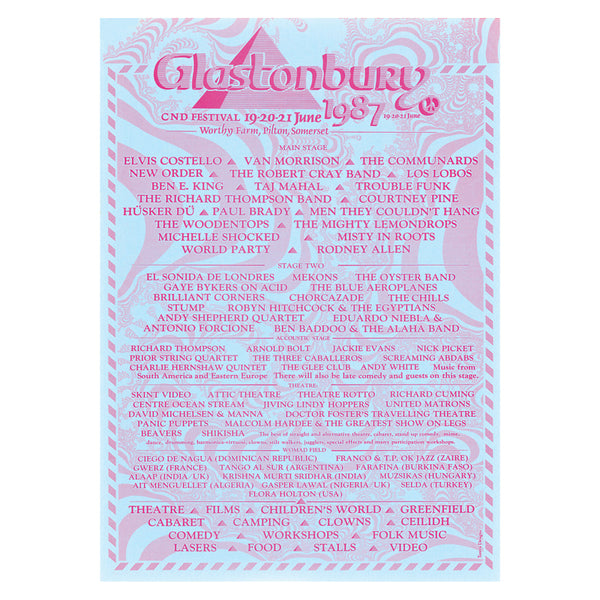 1987 POSTER | Glastonbury Festival